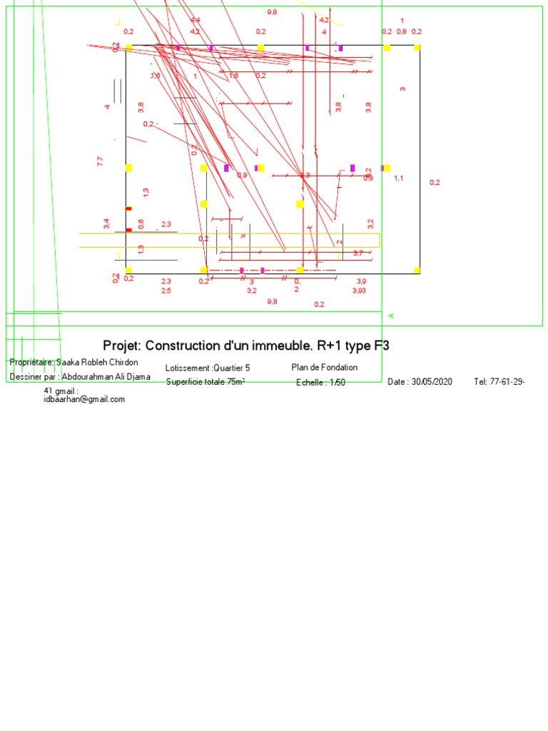 Projet: Construction D'un Immeuble. R+1 Type F3 | PDF | La nature ...