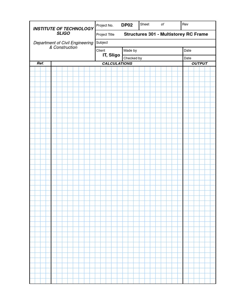Design Calculation Sheet Project No.2 | PDF