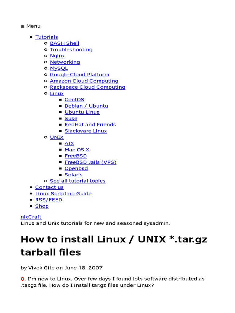 How To Install Linux - UNIX | Download Free PDF | Linux | Linux ...