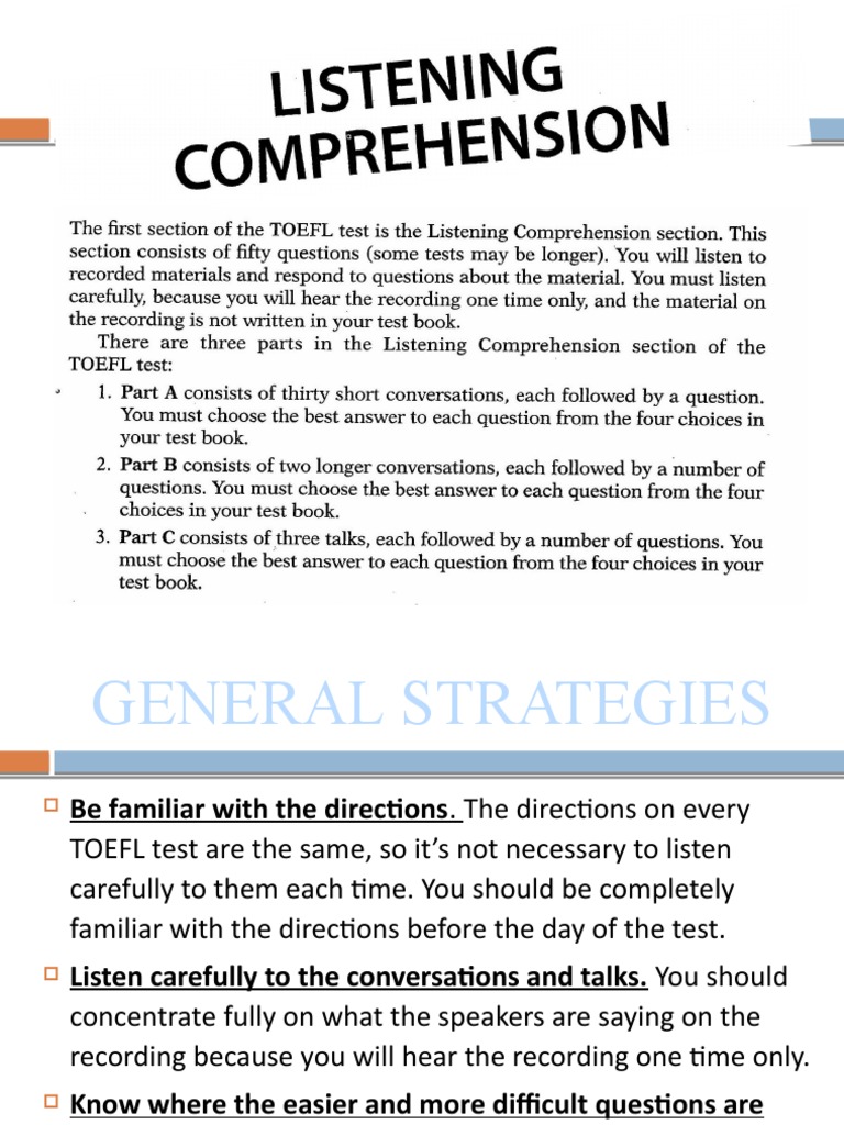 Beginner's Listening Test Strategies | PDF | Language Arts & Discipline