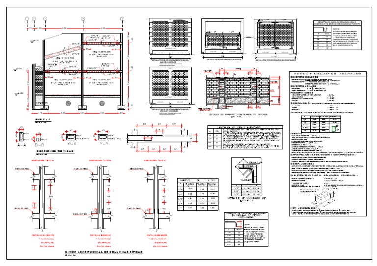 E-04-Ejes Estructurales y Detalles | Descargar gratis PDF | Fundación ...
