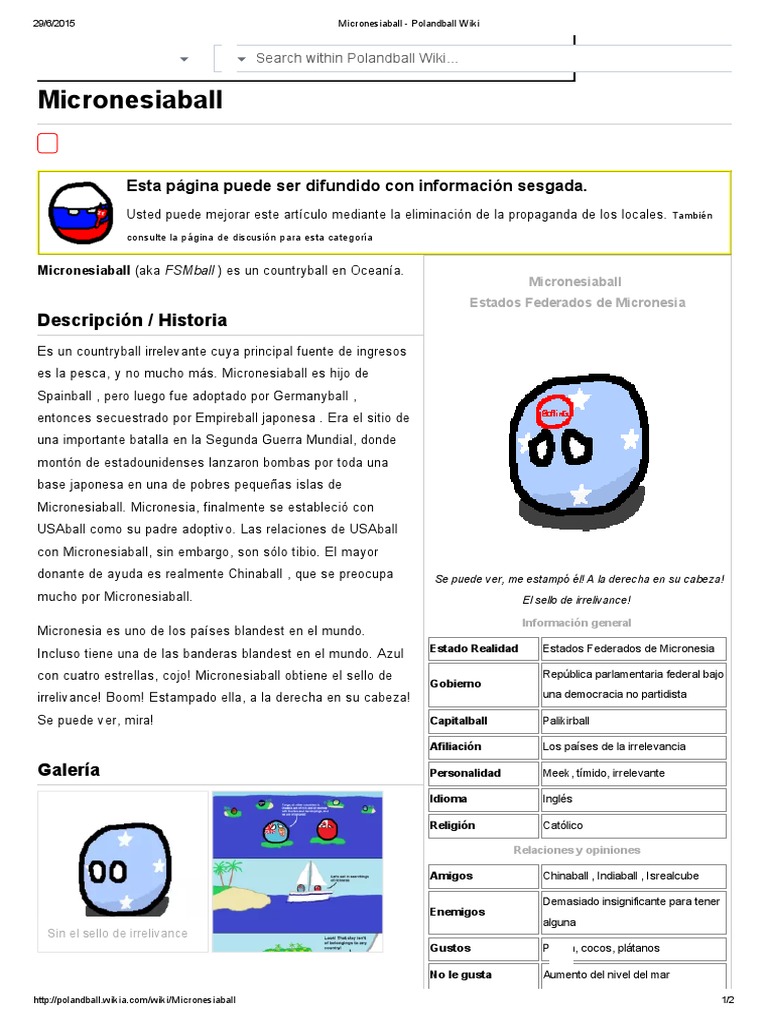 Micronesiaball - Polandball Wiki | PDF | Japón