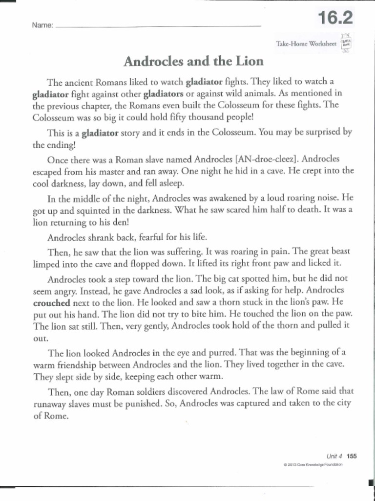 Androcles and The Lion | PDF