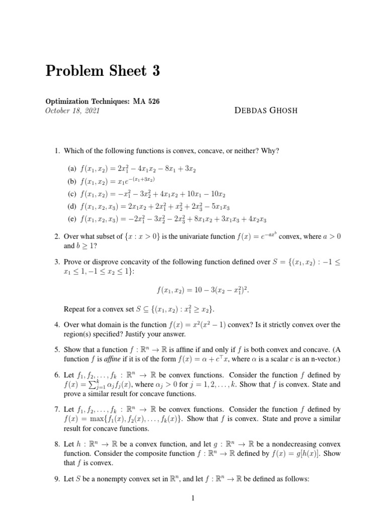 Optimization Lectures Formal Note Pdf Convex Set Linear Algebra 5559