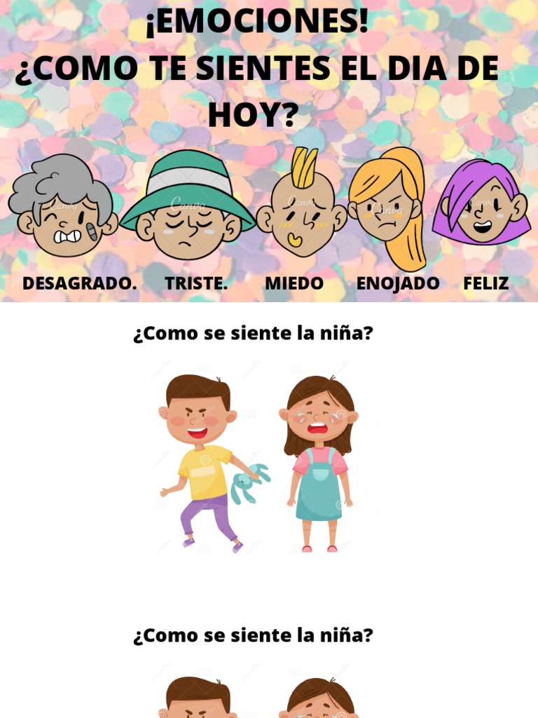 ¡Emociones! ¿Como Te Sientes Hoy | PDF