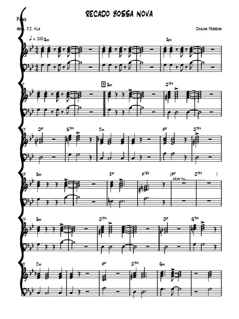 Recado Bossa Nova Sheet Music | PDF