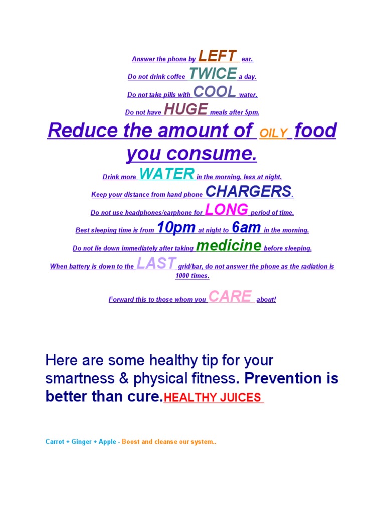 Essential Health Tips for Wellness | PDF | Myocardial Infarction ...