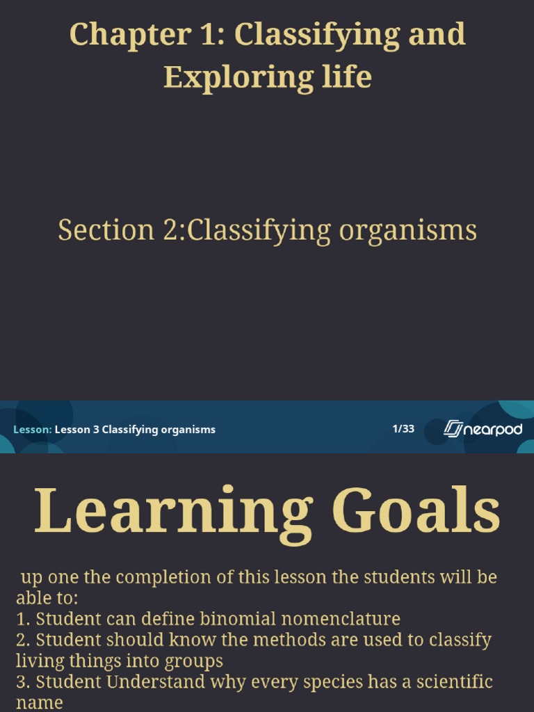 Lesson 3 Classifying Organisms | PDF | Zoology | Biological Classification