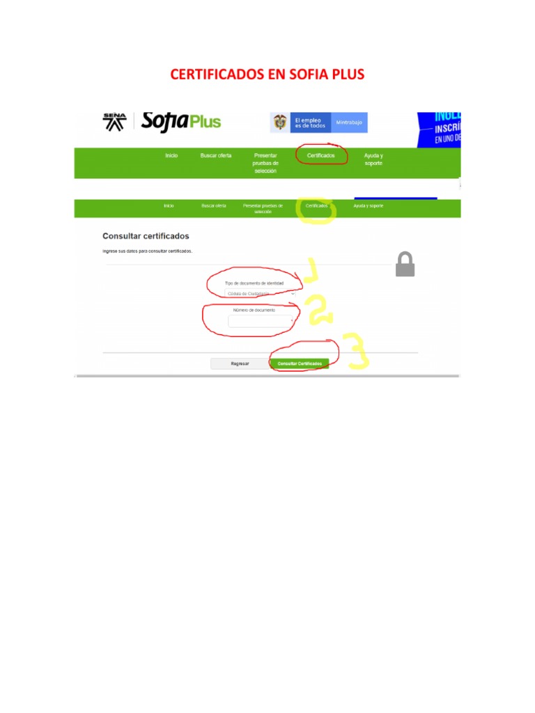Certificados en Sofia Plus | PDF