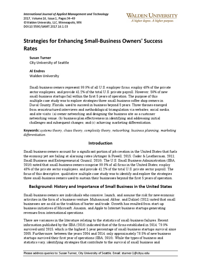 Strategies For Enhancing Small Business Owners Success Rates | PDF ...