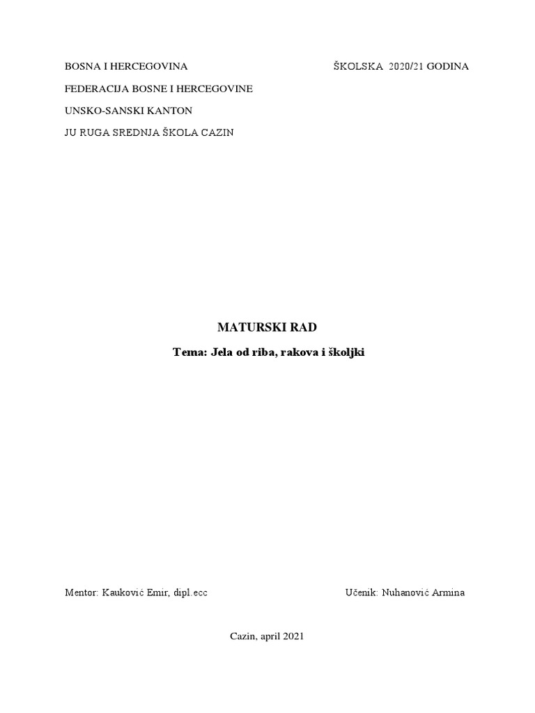 Armina Maturski 1 | PDF