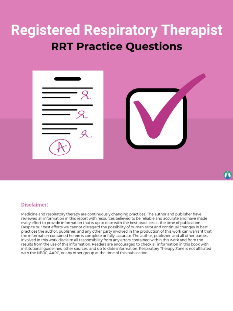 EXAM RRTPracticeQuestions | PDF | Respiratory System | Apnea