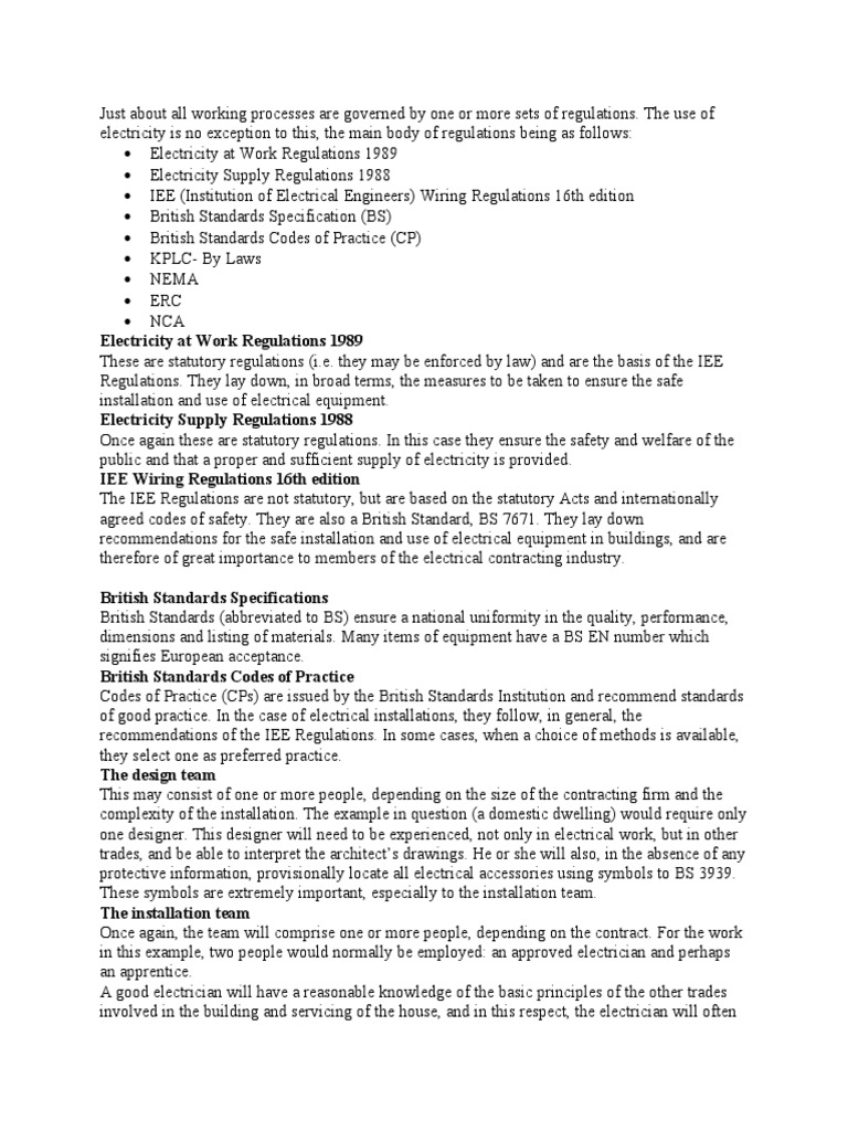 Electrical Workplan Notes - 4 | PDF | Electrician | Electrical Wiring