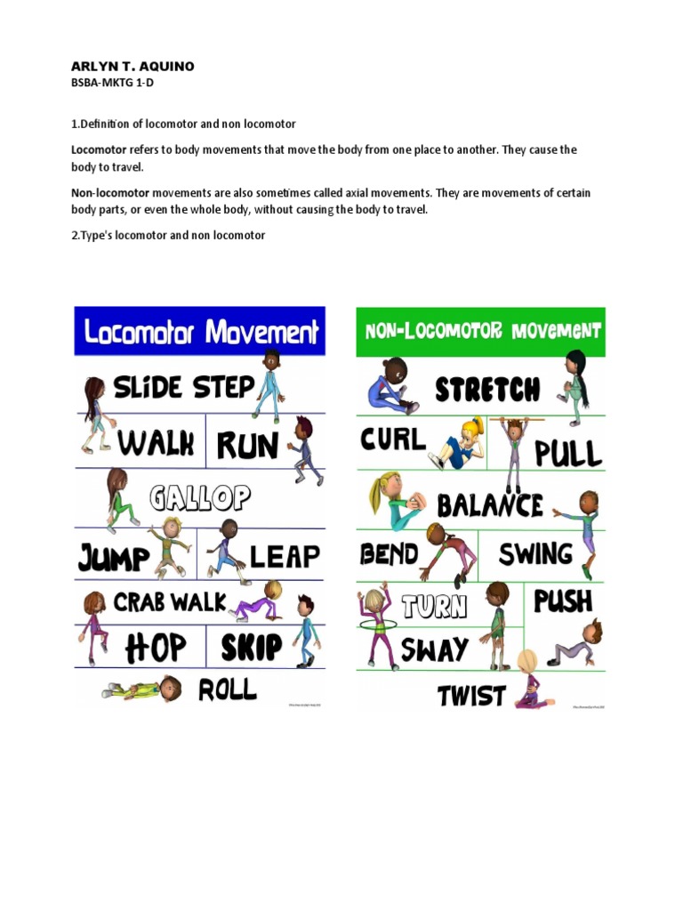 Locomotor vs Non-Locomotor Movements | PDF