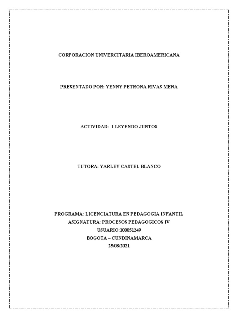 Modalidades de Atención en Educación Infantil | PDF | Educación de la ...