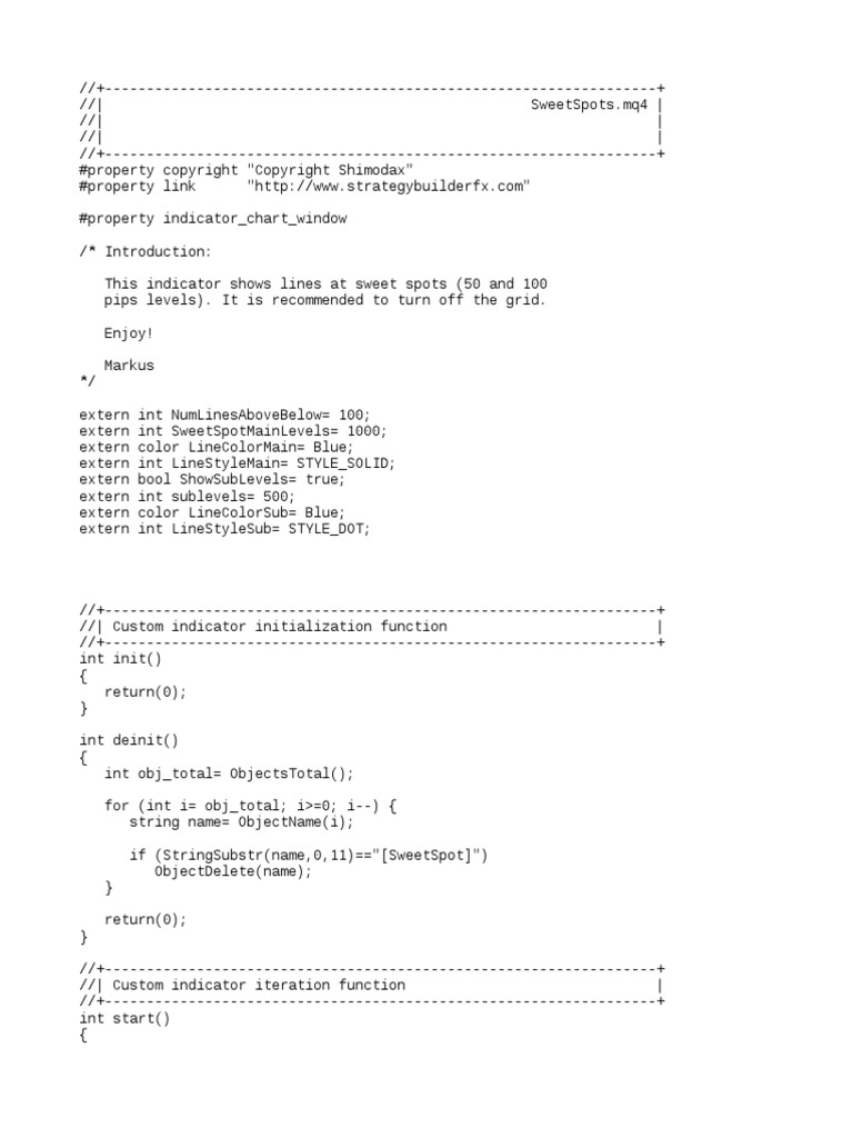 SweetSpots GOLD - mq4 | PDF | Computer Programming | Software Engineering