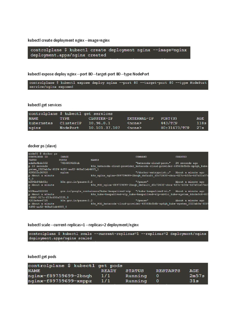 Kubectl Create Deployment Nginx - Image Nginx | PDF