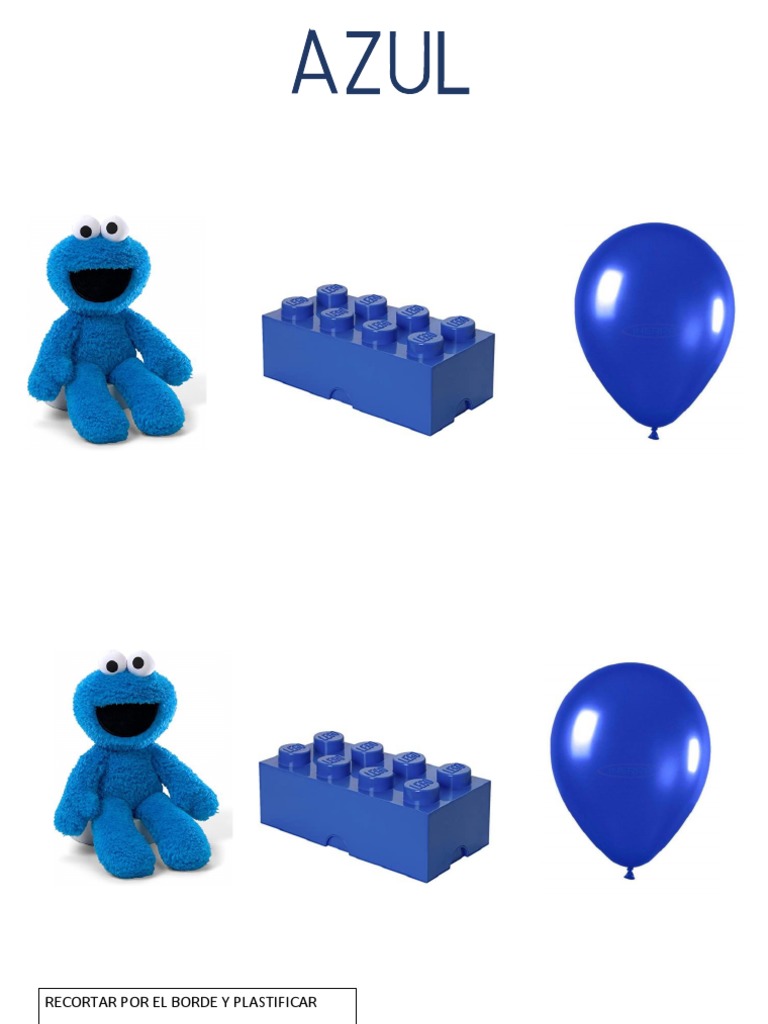 Ficha de Objetos Color Azul | PDF