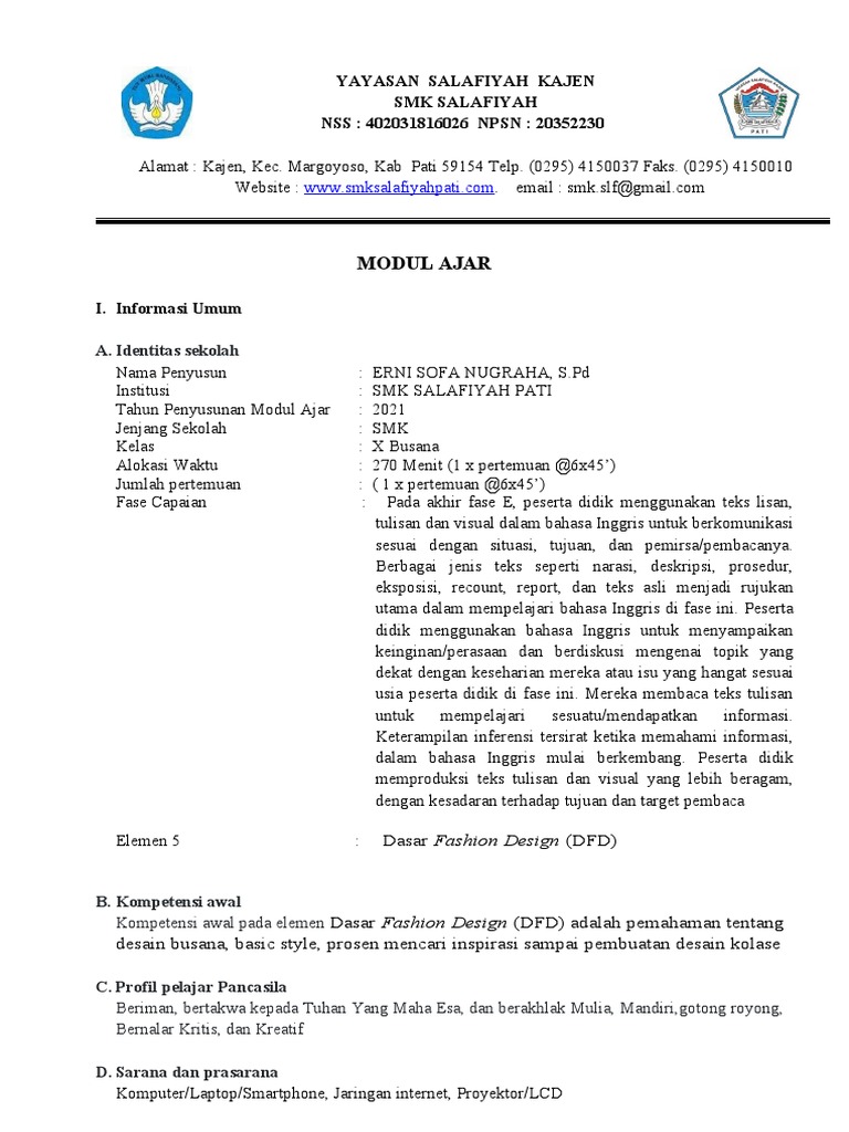 Modul Ajar B.ing | PDF