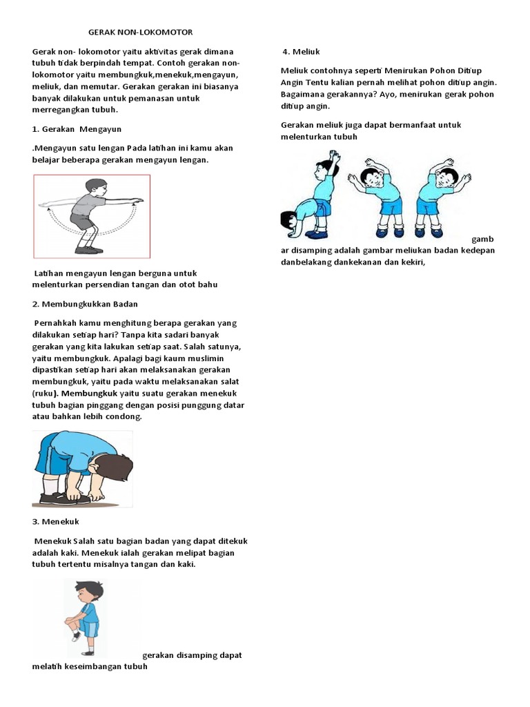 Gerak Non Lokomotor | PDF