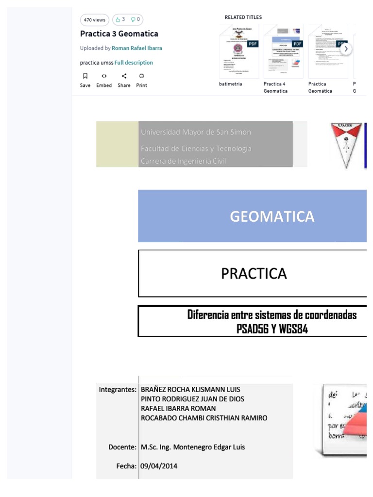Practica 3 Geomatica | PDF