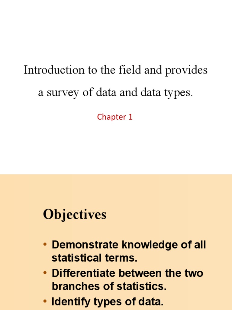 Chapter 1. Biostatistics | PDF | Statistics | Level Of Measurement