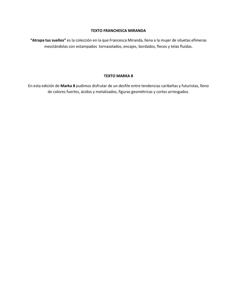 Textos Solo Moda | PDF