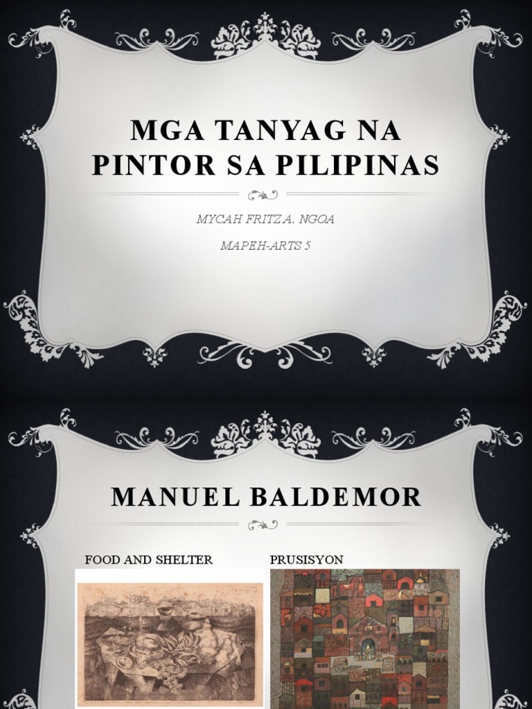 Mga Tanyag Na Pintor Sa Pilipinas Pdf