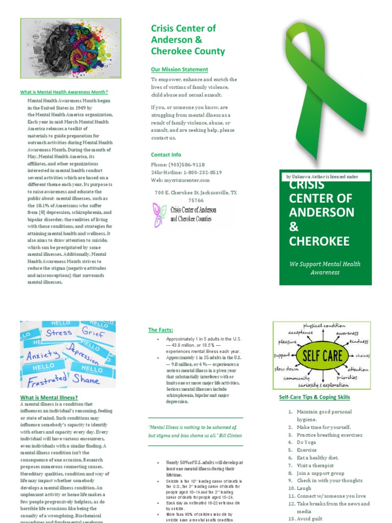 Mental Health Awareness Brochure | PDF | Mental Disorder | Health Sciences