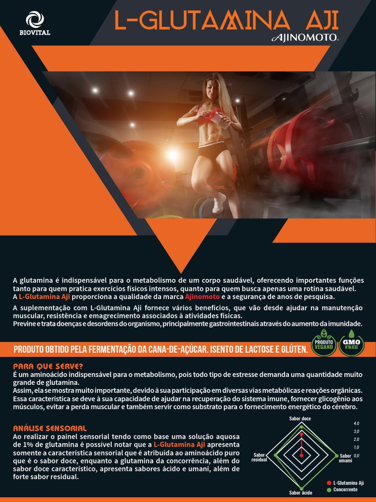 Lâmina - Glutamina - 08!08!2018 | PDF | Gosto | Metabolismo