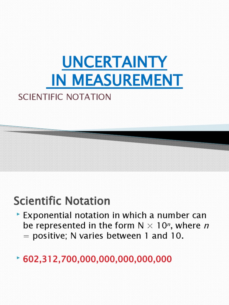 Uncertainty in Measurement: Scientific Notation | PDF | Significant ...