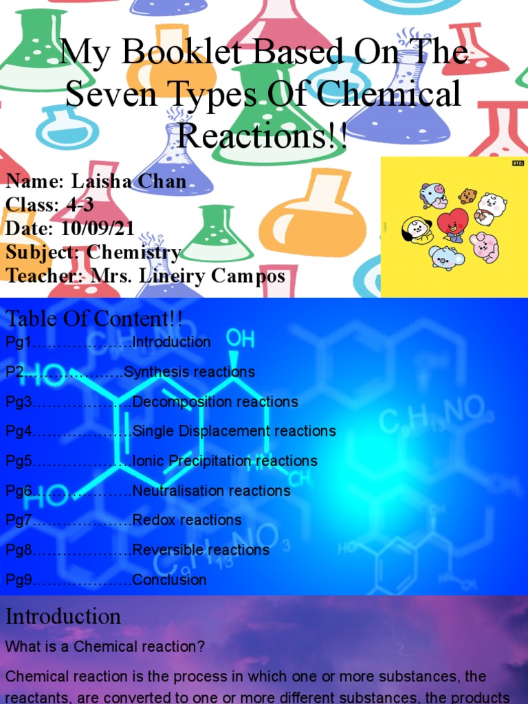 Seven Types of Chemical Reactions | PDF | Chemical Reactions | Chemistry