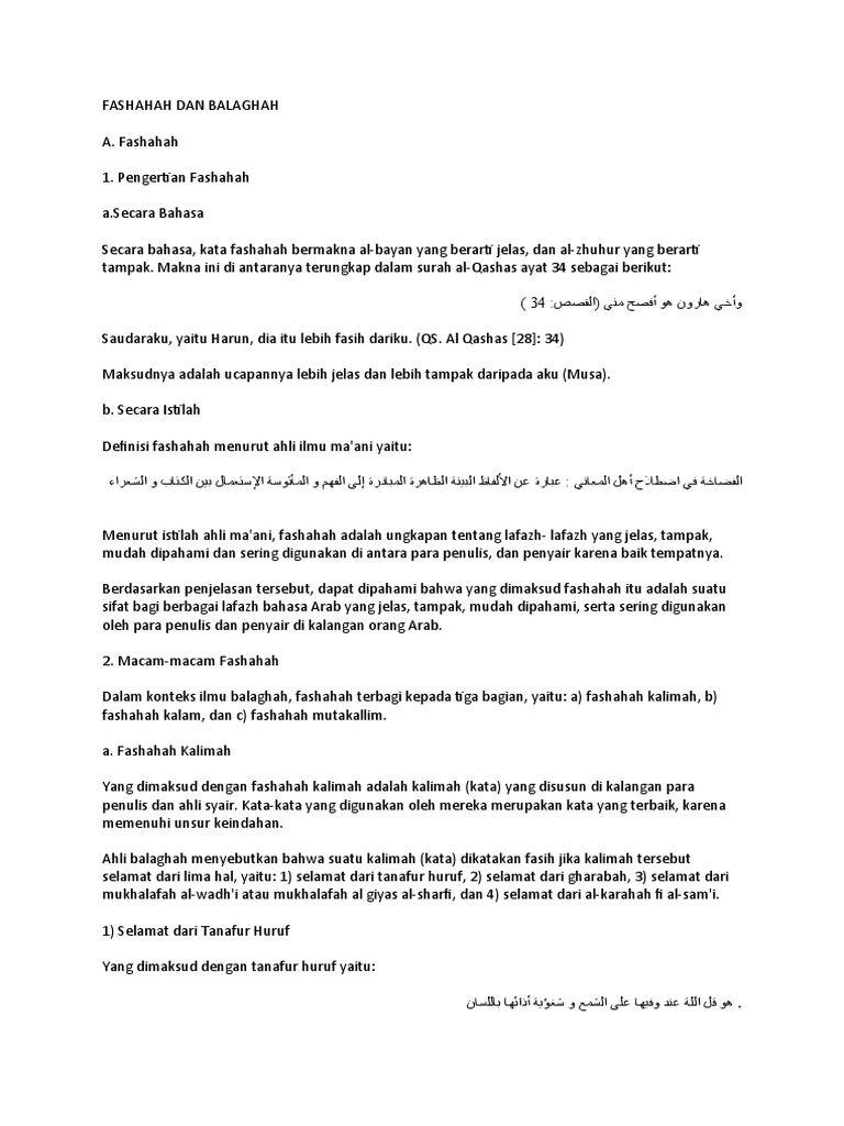 Balaghah | PDF | Agama & Spiritualitas