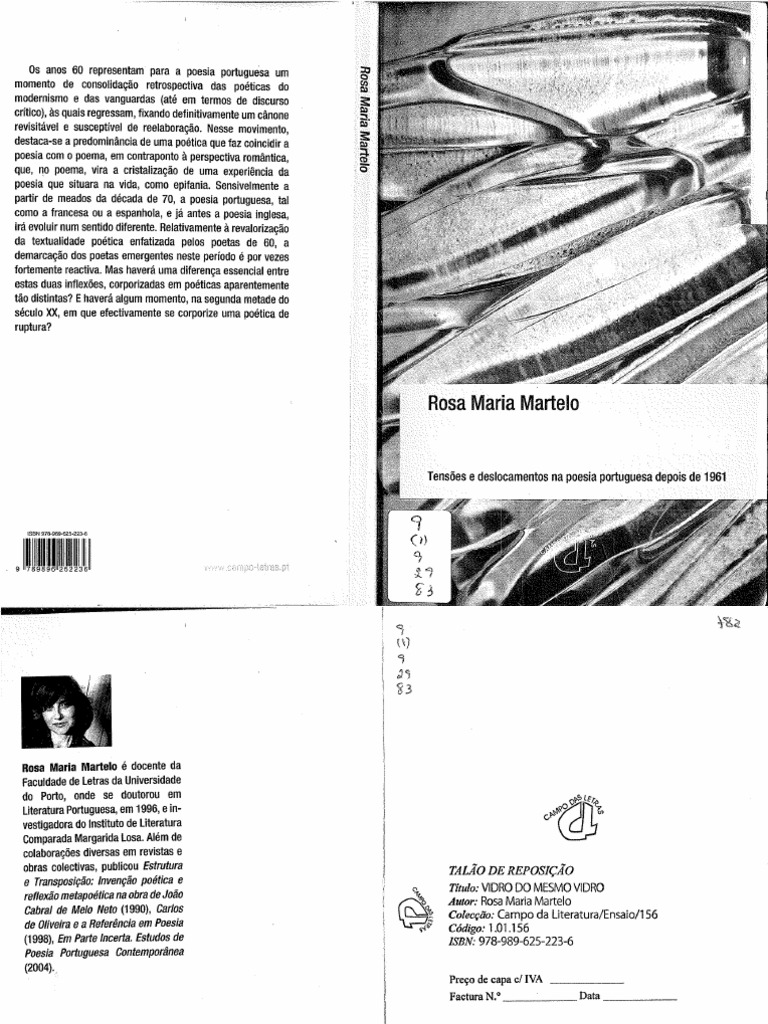 Rosa Maria Martelo - Vidro Do Mesmo Vidro | PDF