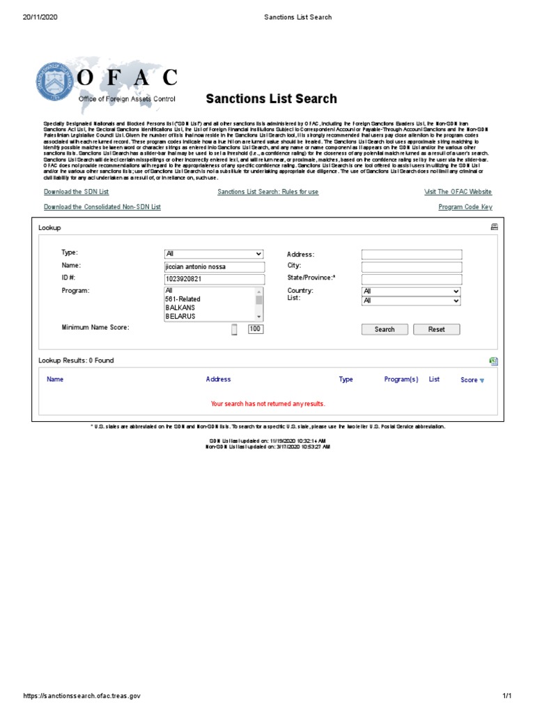 Certificado Ofac | PDF | Office Of Foreign Assets Control | Computing