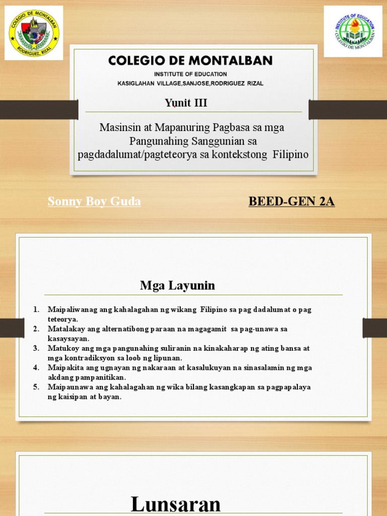 Dalumat Sa Filipino | PDF