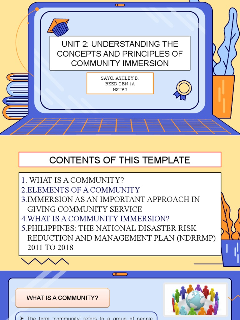 Unit 2: Understanding The Concepts and Principles of Community ...