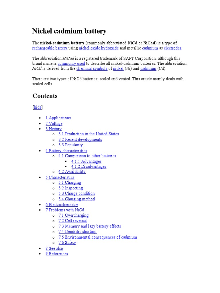 The Nickel | PDF | Rechargeable Battery | Lithium Ion Battery