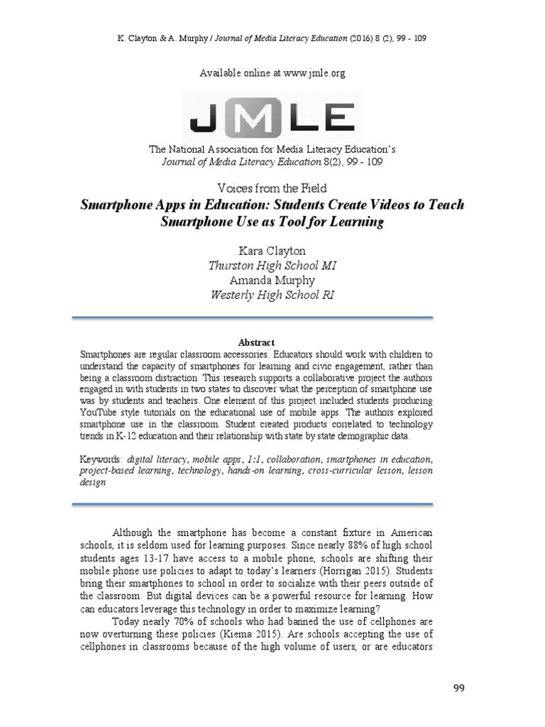 Smartphone Apps in Education: Students Create Videos To Teach ...