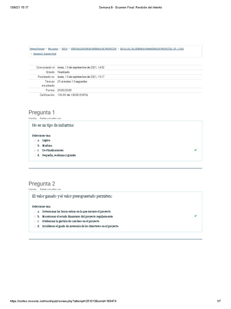 Semana 8 - Examen Final - 2do RQ | PDF | Presupuesto | Bancos