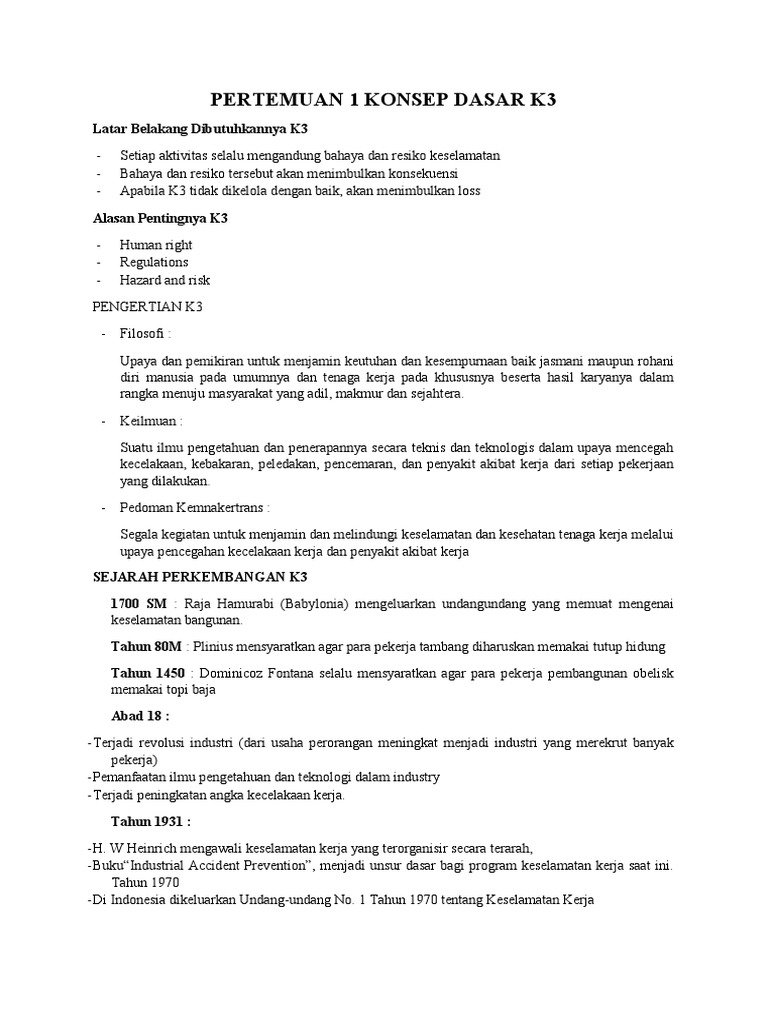 Resume K3 P1-P7 | PDF