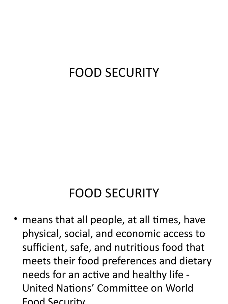 Food Security | PDF