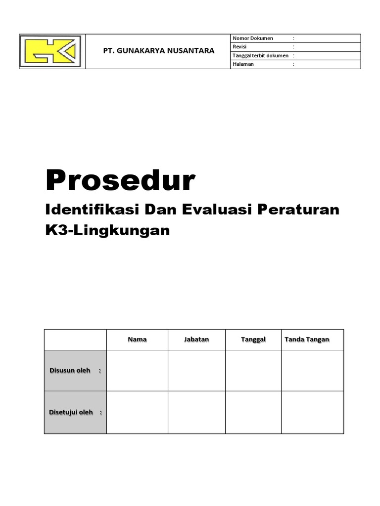 11 Prosedur K3L | PDF