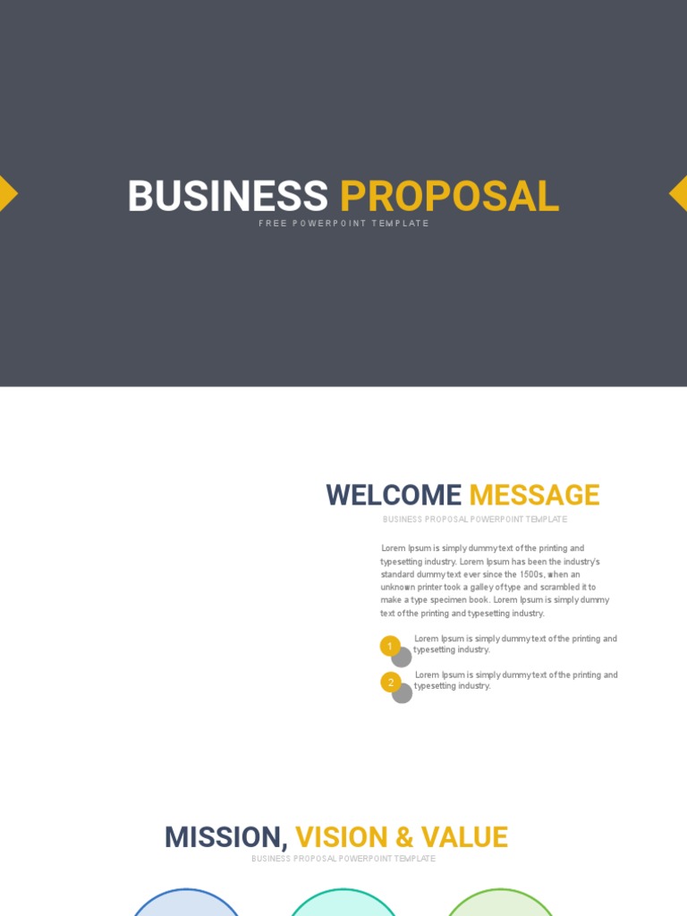 Business Proposal PowerPoint Template | PDF | Printer (Computing) | Text