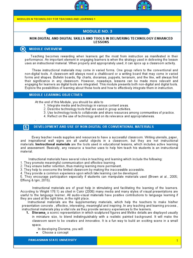 Ttl1 - Module 3 - 40points | PDF | Educational Technology | Infographics