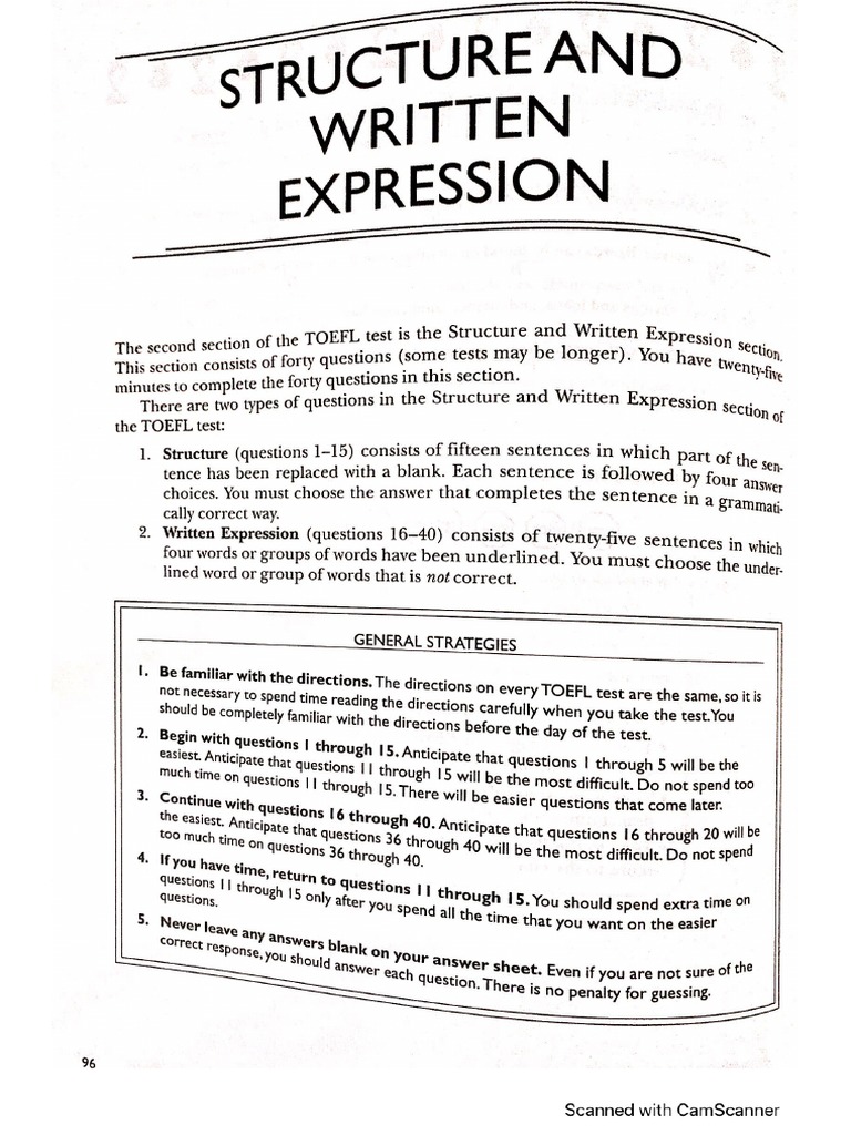 Structure Skill 1-5 | PDF