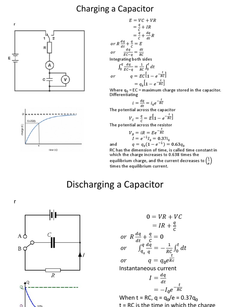 Capacitor Charging & Discharging | PDF | Capacitor | Electrical Engineering