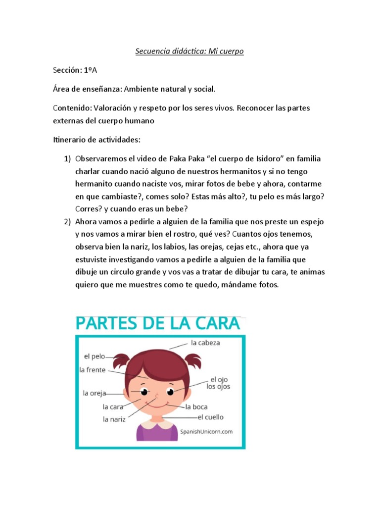 Secuencia Mi Cuerpo 2020 | PDF