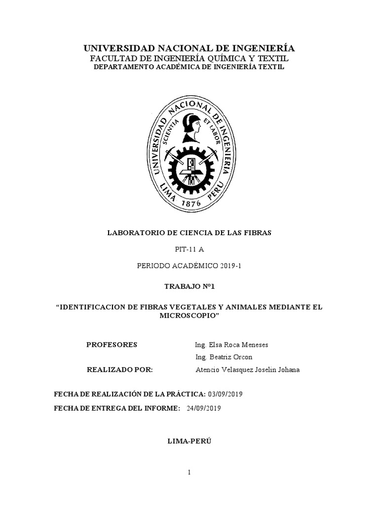 Labo 1 Ciencia de Las Fibras | PDF | Seda | Lana