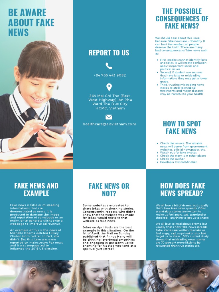 Fake News Pamphlet - Nguyen Tran Nhat Nam | PDF | News | Public Sphere